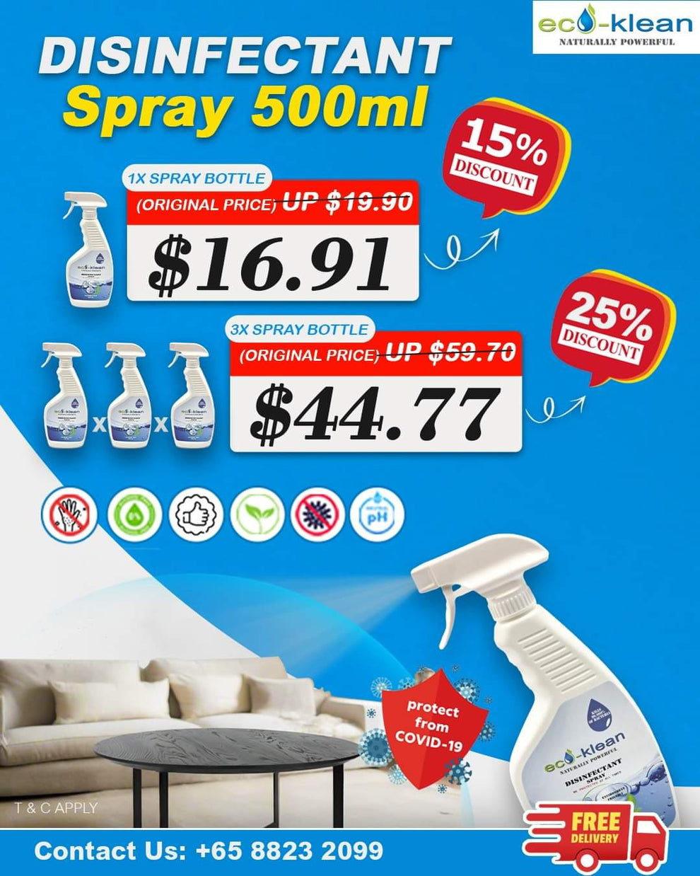 Disinfectant Spray 500ml – Eco-klean